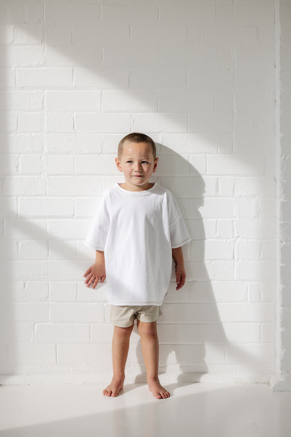 Classic Box Fit Tee - White